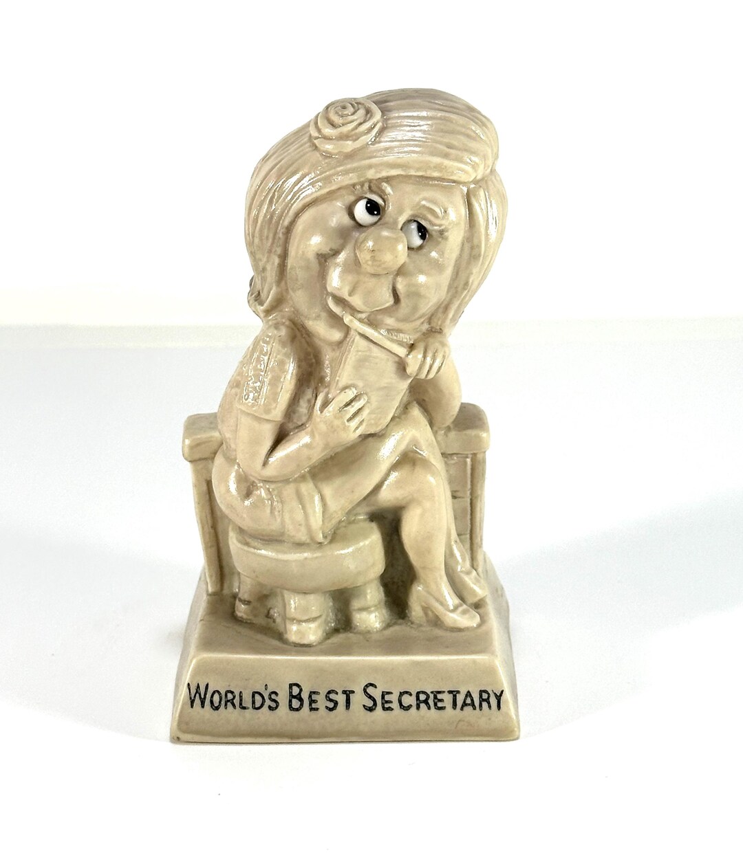1971 Russ Berrie Statue "world's Best Secretary" - Etsy