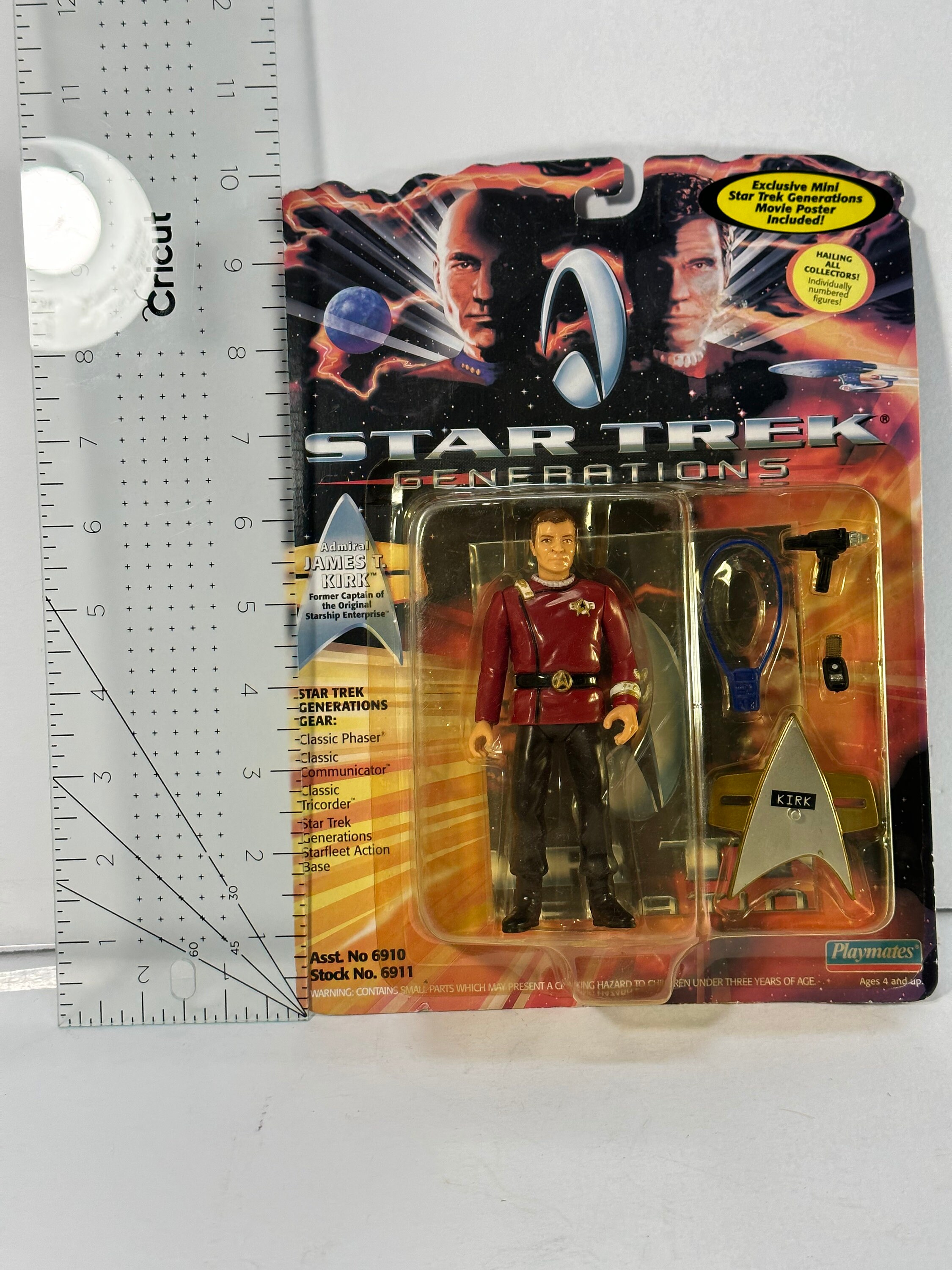 1994 Playmates Star Trek Generations Action Figure Admiral James T ...