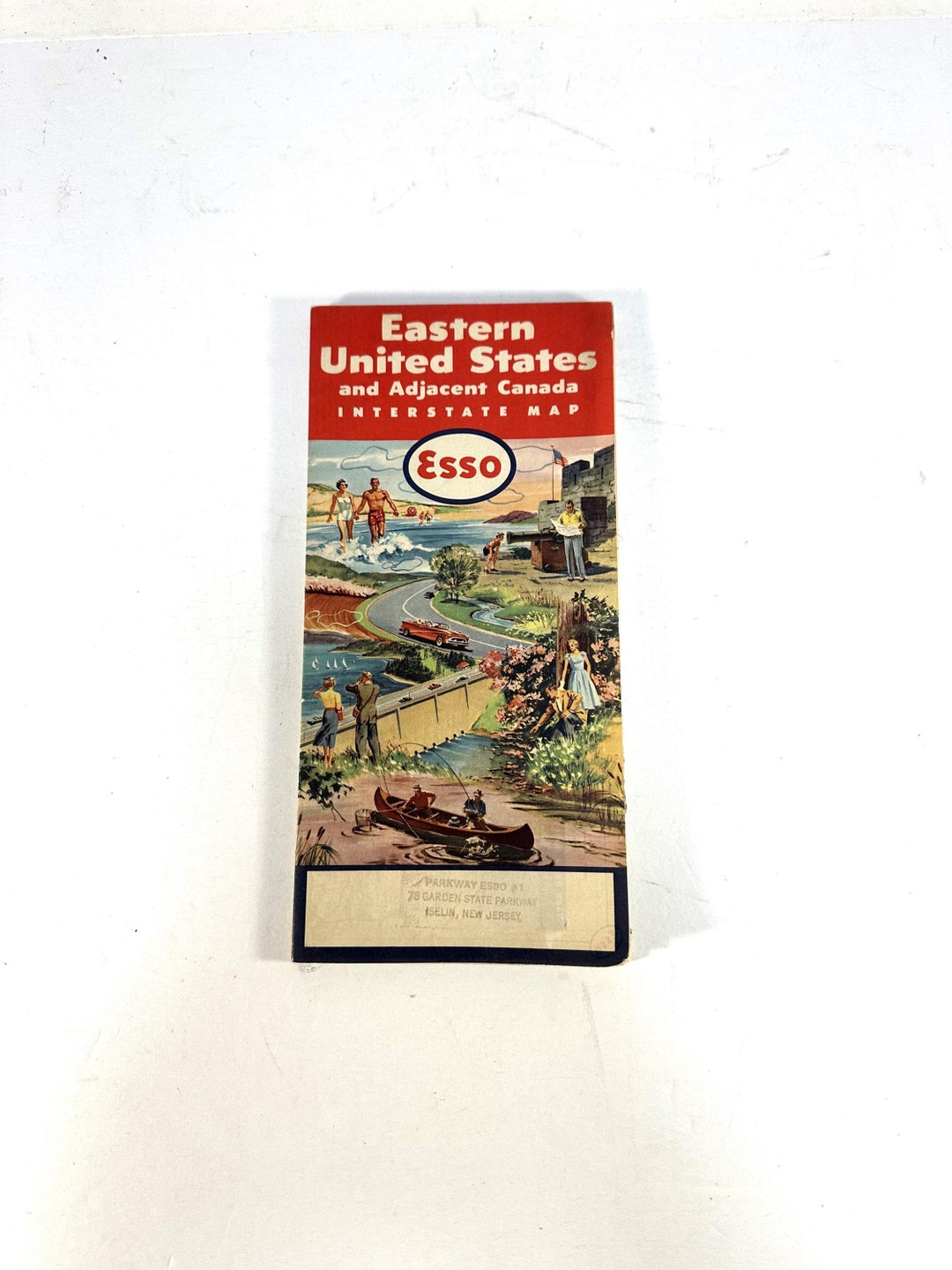 1956 Esso Map of Northeast USA & Canada - Etsy