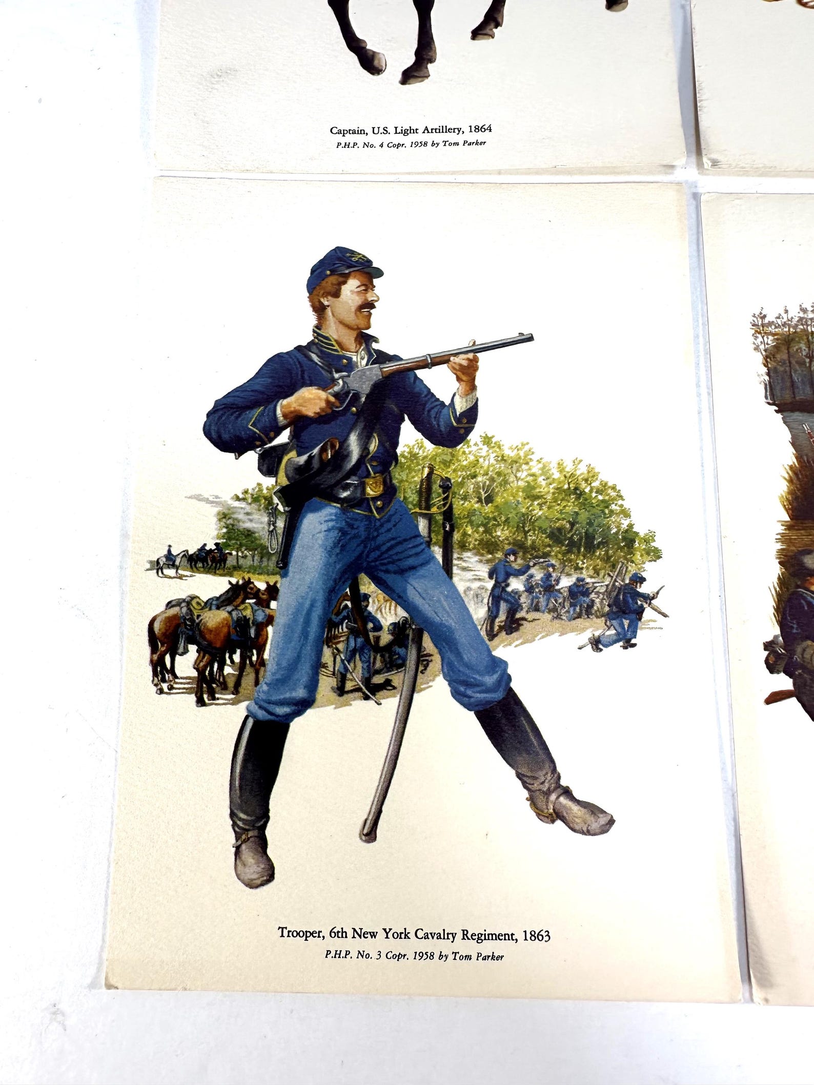 1958 Civil War Military Uniform Post Cards, Set of 4. - Etsy