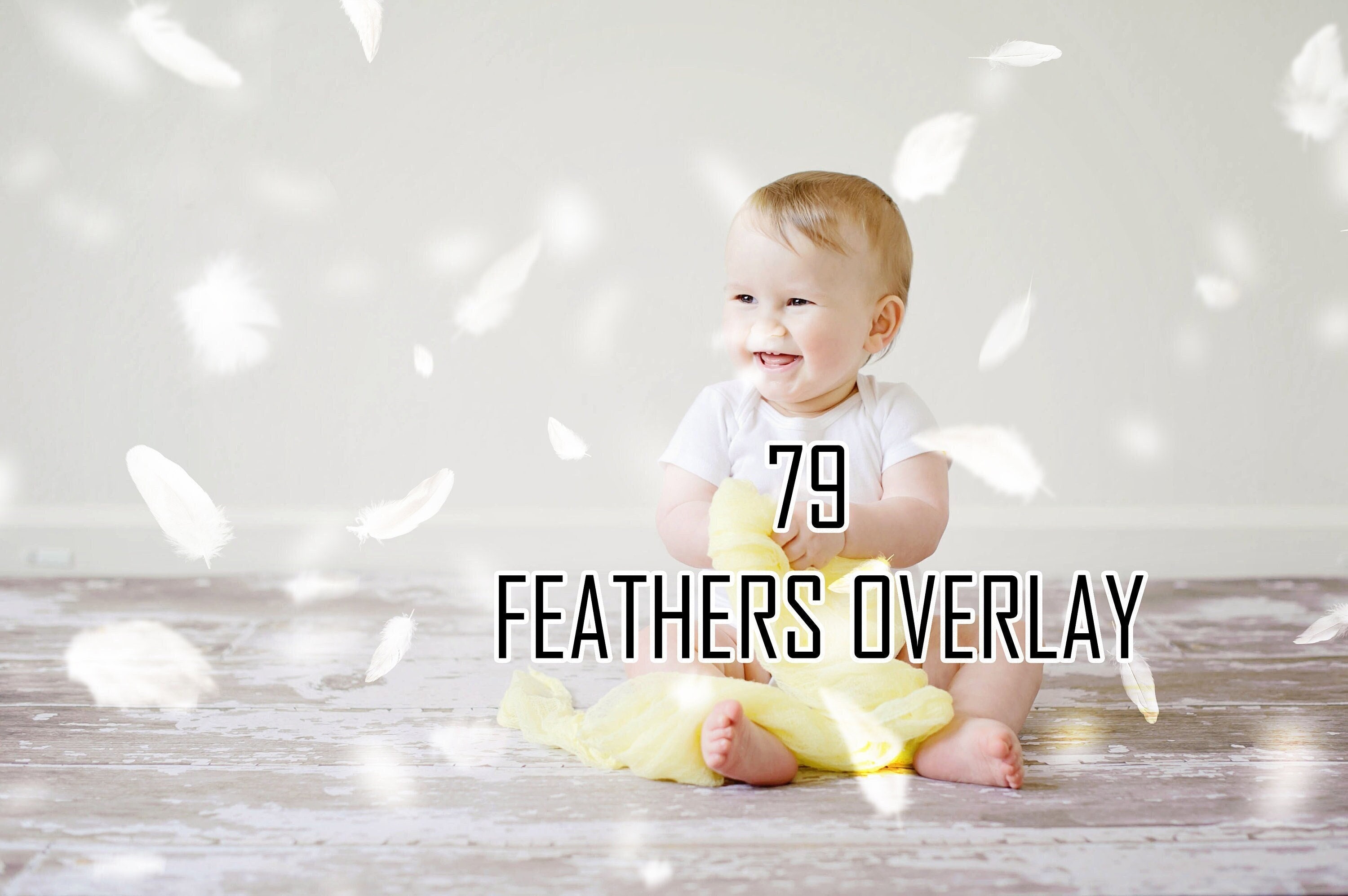 79 White Feathers Overlays, Floating Feathers, Photo Effect, Photoshop ...