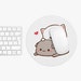Peach and Goma Cats | Cute Mochi Cats, Peachlovesgoma Mouse Pad, Cute Cat Mouse Pad, Cat Desk ...