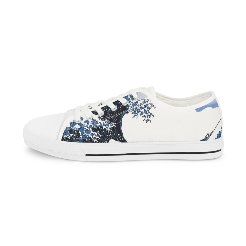 Japan Japanese Hokusai the Great Wave off Kanagawa Blue Sneakers, Cool ...