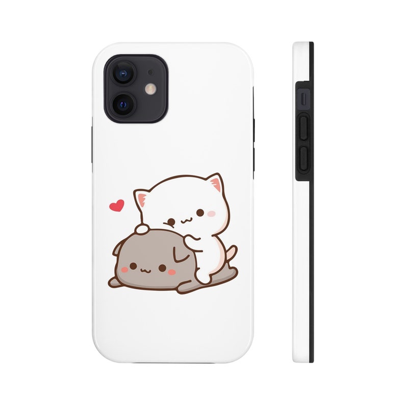 Peach and Goma Cats Cute Mochi Cats, Peachlovesgoma iPhone Case, Cute Cat Phone Case for iPhone ...