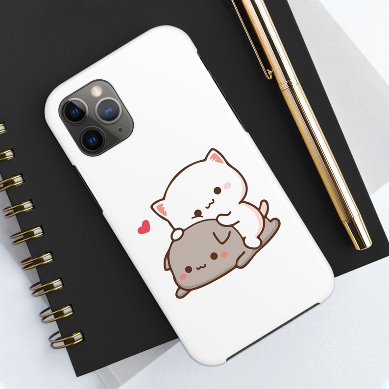 Peach and Goma Cats | Cute Mochi Cats, Peachlovesgoma iPhone Case, Cute ...