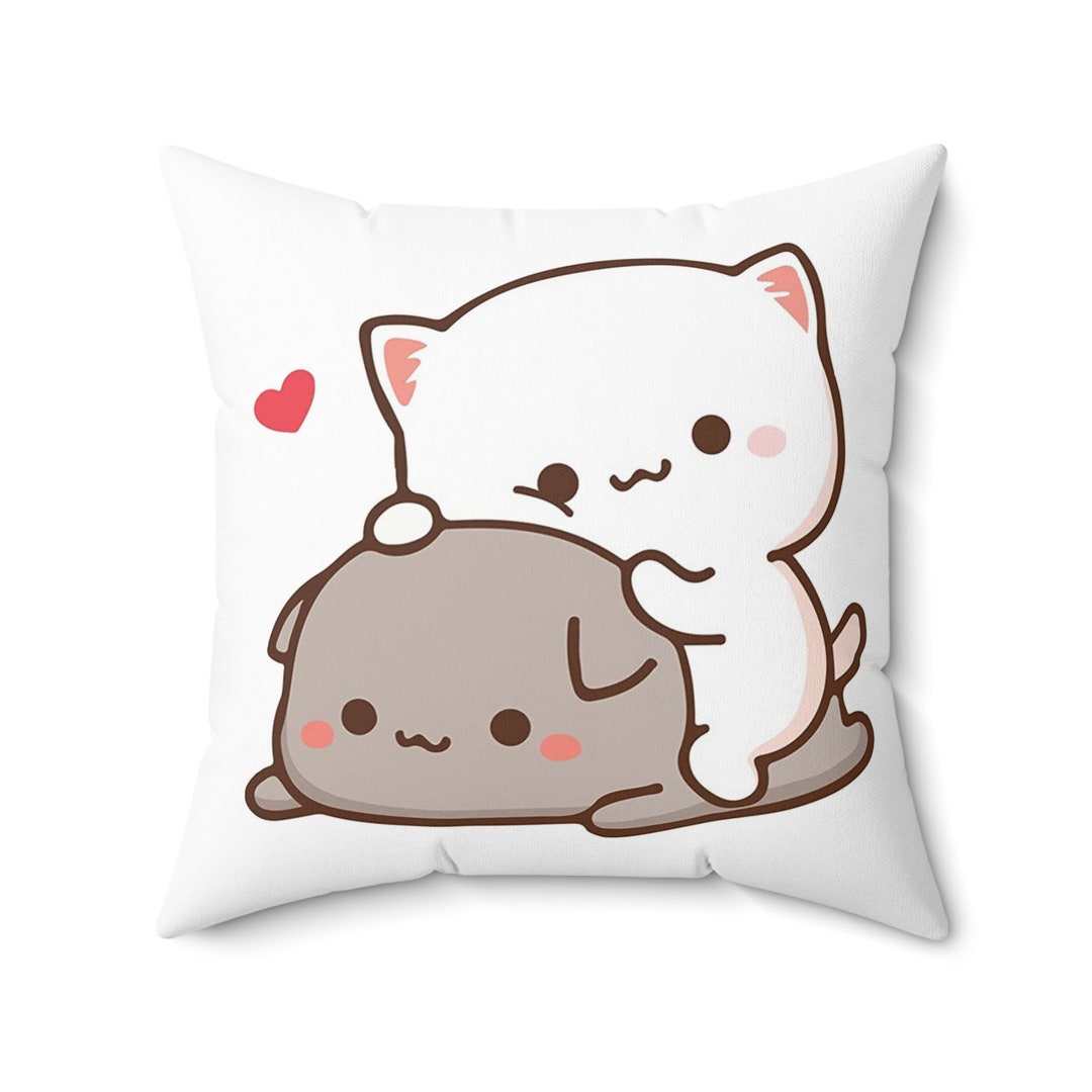 Peach and Goma Cats Cute Mochi Cats Peachlovesgoma Throw - Etsy