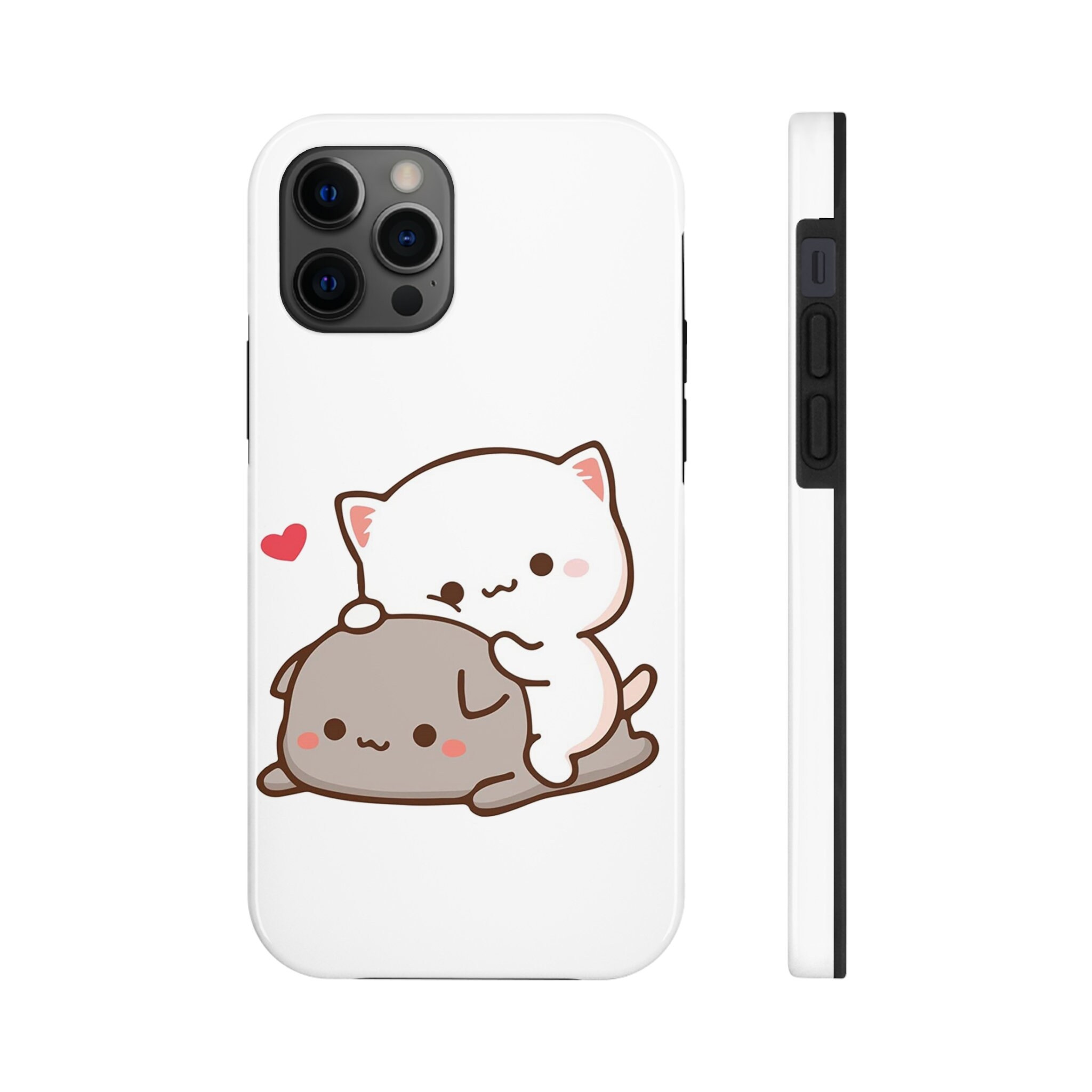 Peach and Goma Cats | Cute Mochi Cats, Peachlovesgoma iPhone Case, Cute ...