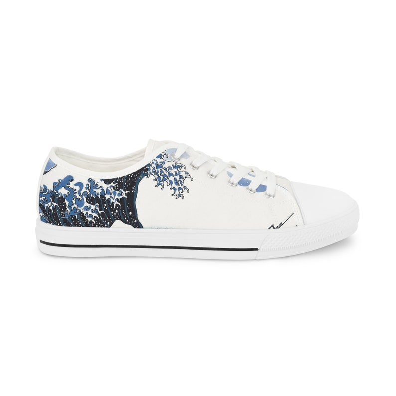Japan Japanese Hokusai the Great Wave off Kanagawa Blue Sneakers, Cool ...