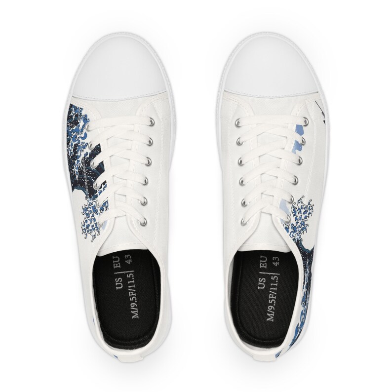 Japan Japanese Hokusai the Great Wave off Kanagawa Blue Sneakers, Cool ...