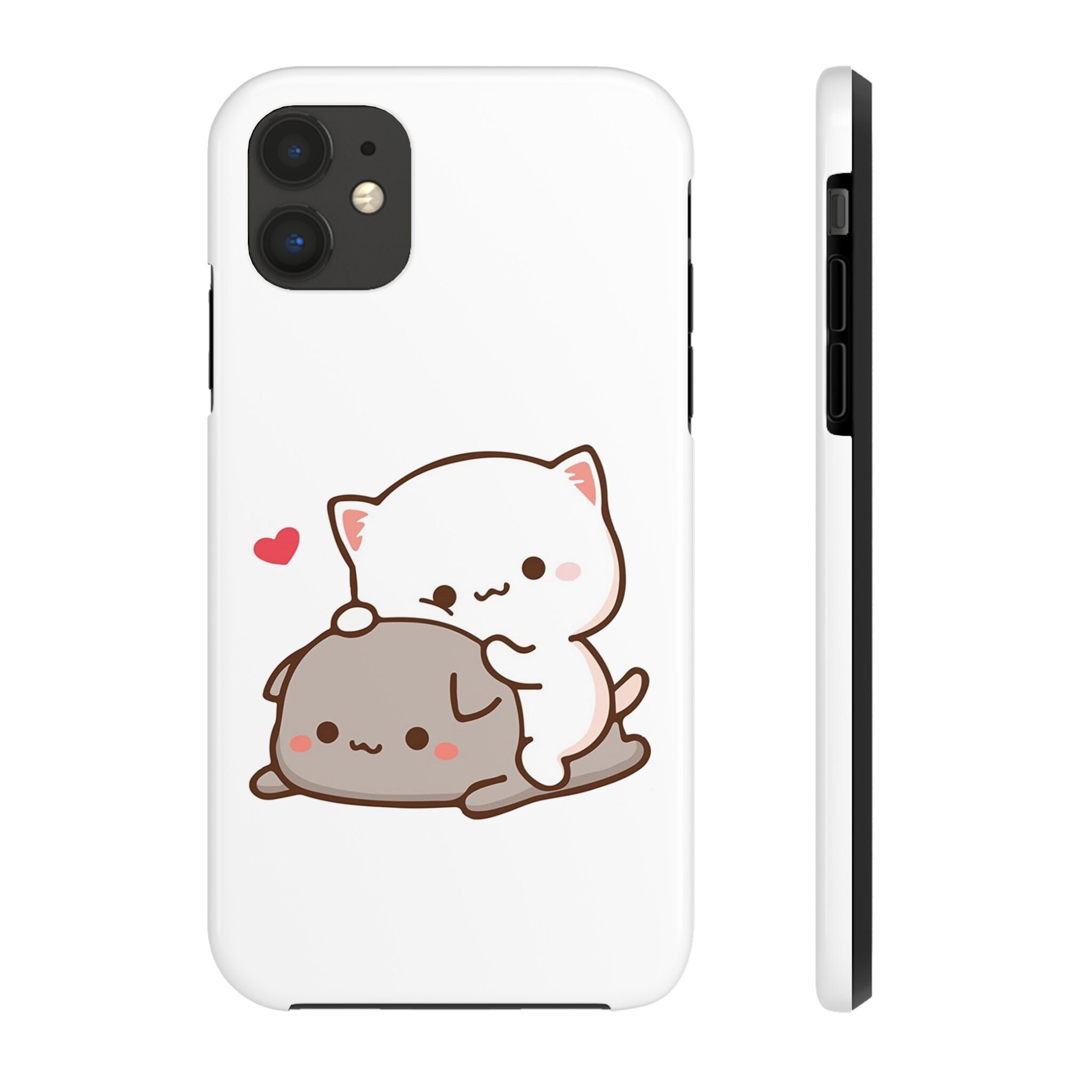 Peach and Goma Cats | Cute Mochi Cats, Peachlovesgoma iPhone Case, Cute Cat Phone Case for ...