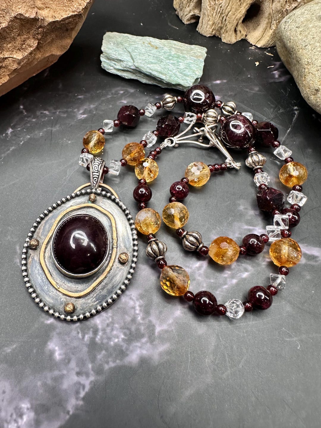 Starborn Root - Star Garnet Necklace - Etsy