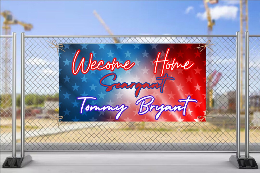 Welcome Home Military Banner Deployment Sign Banner - Etsy