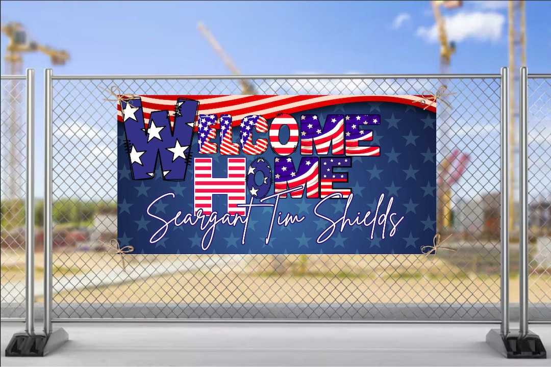 Welcome Home Military Banner Deployment Sign Banner - Etsy