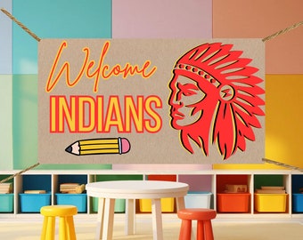 Hand Painted Classroom Banner Brown Paper Banner Custom Decor ...