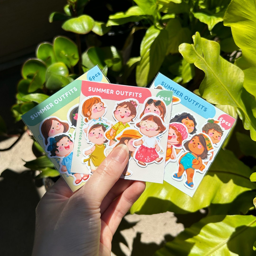 Cute Girls Sticker Set Kawaii Art Cute Stationery Cozy Sticker Kawaii ...