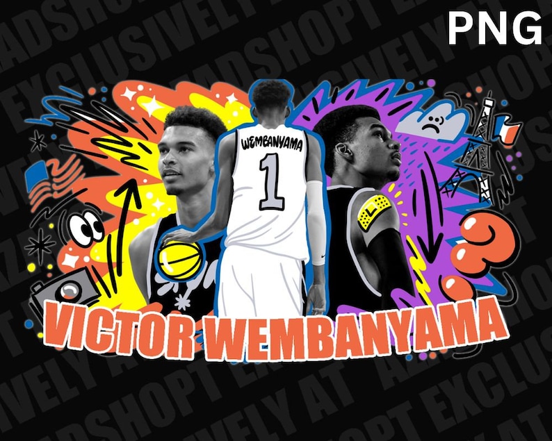 Victor Wembanyama PNG - Etsy
