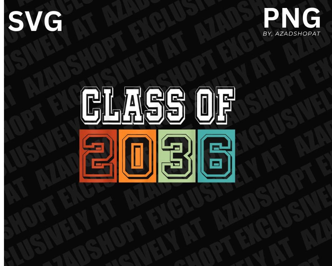 Class of 2036 Grow With Me Back to School First Day School PNG SVG - Etsy