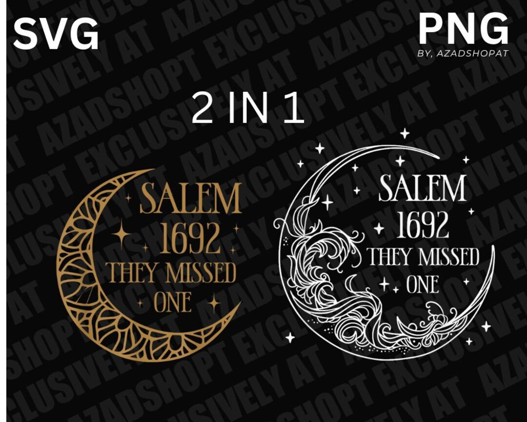 Salem 1692 They Missed One PNG - SVG - Etsy