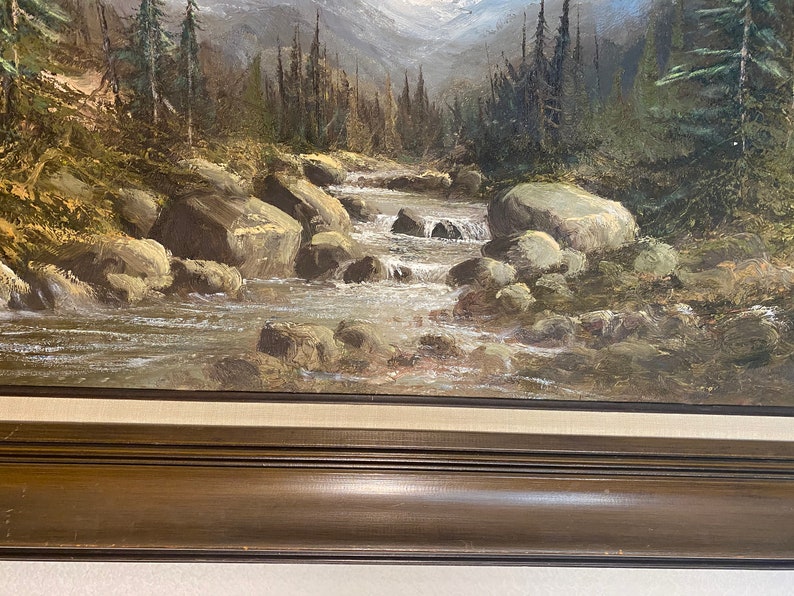 Huge Vintage Canvas Landscape Oil Painting by Gunter Seekatz - Etsy