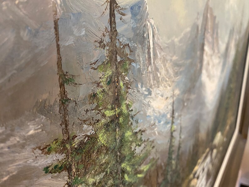 Huge Vintage Canvas Landscape Oil Painting by Gunter Seekatz - Etsy