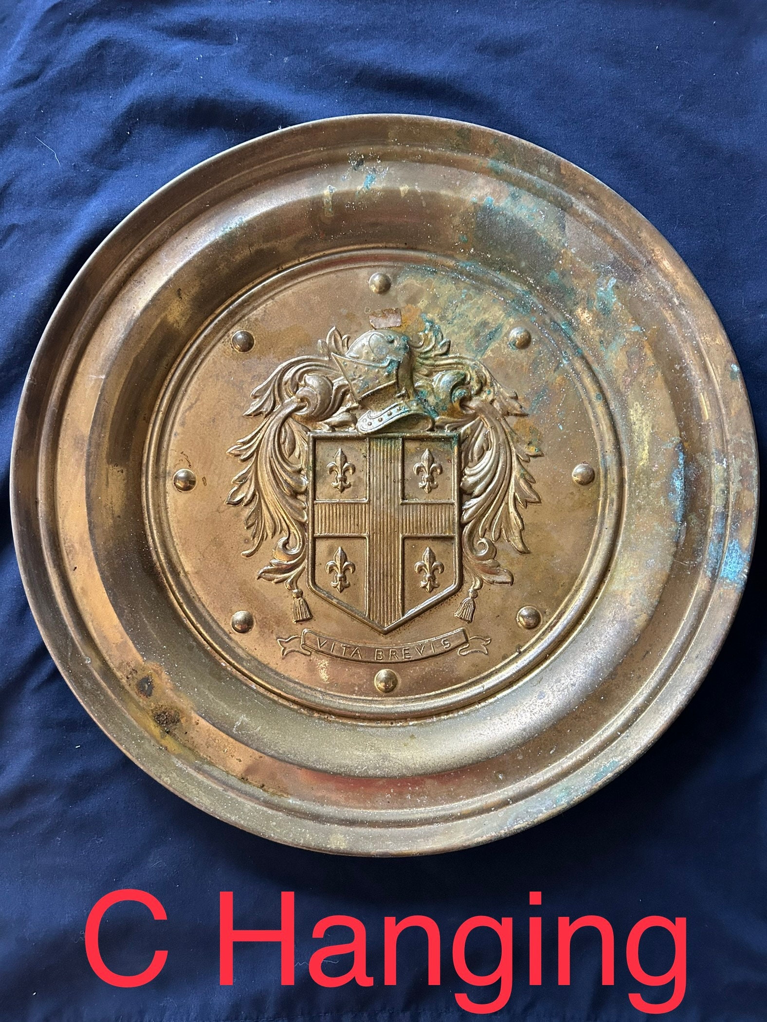 Vintage Brass Pub Plates - Etsy