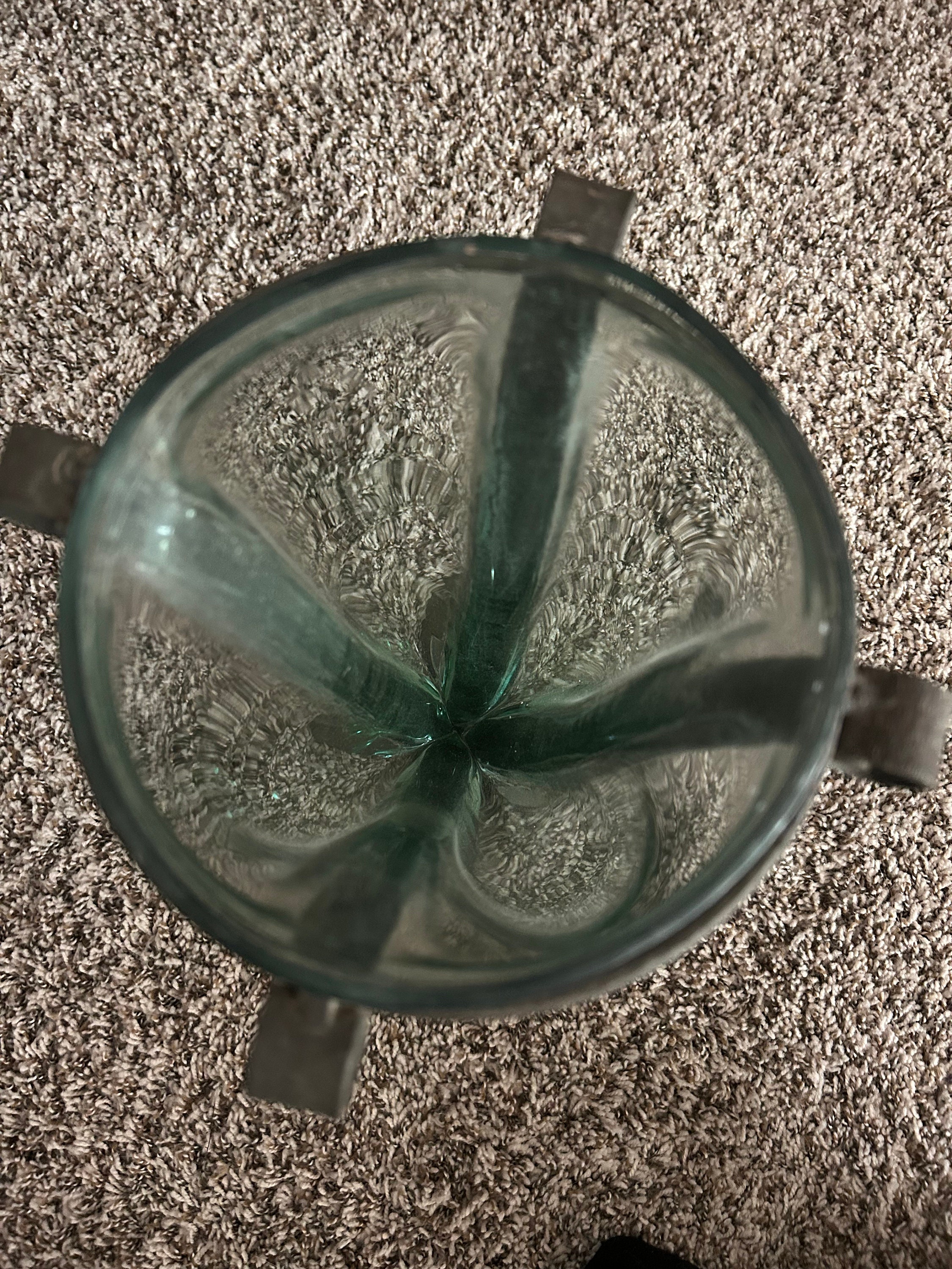 Vintage Wrought Iron Glass Vase - Etsy