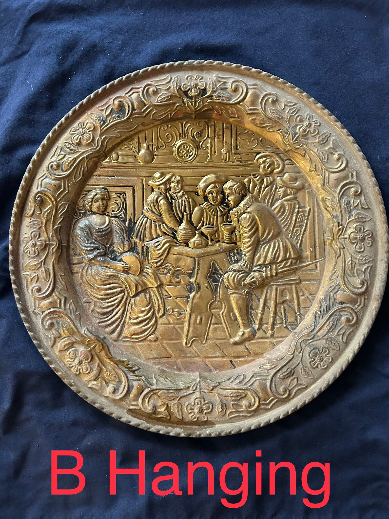 Vintage Brass Pub Plates - Etsy