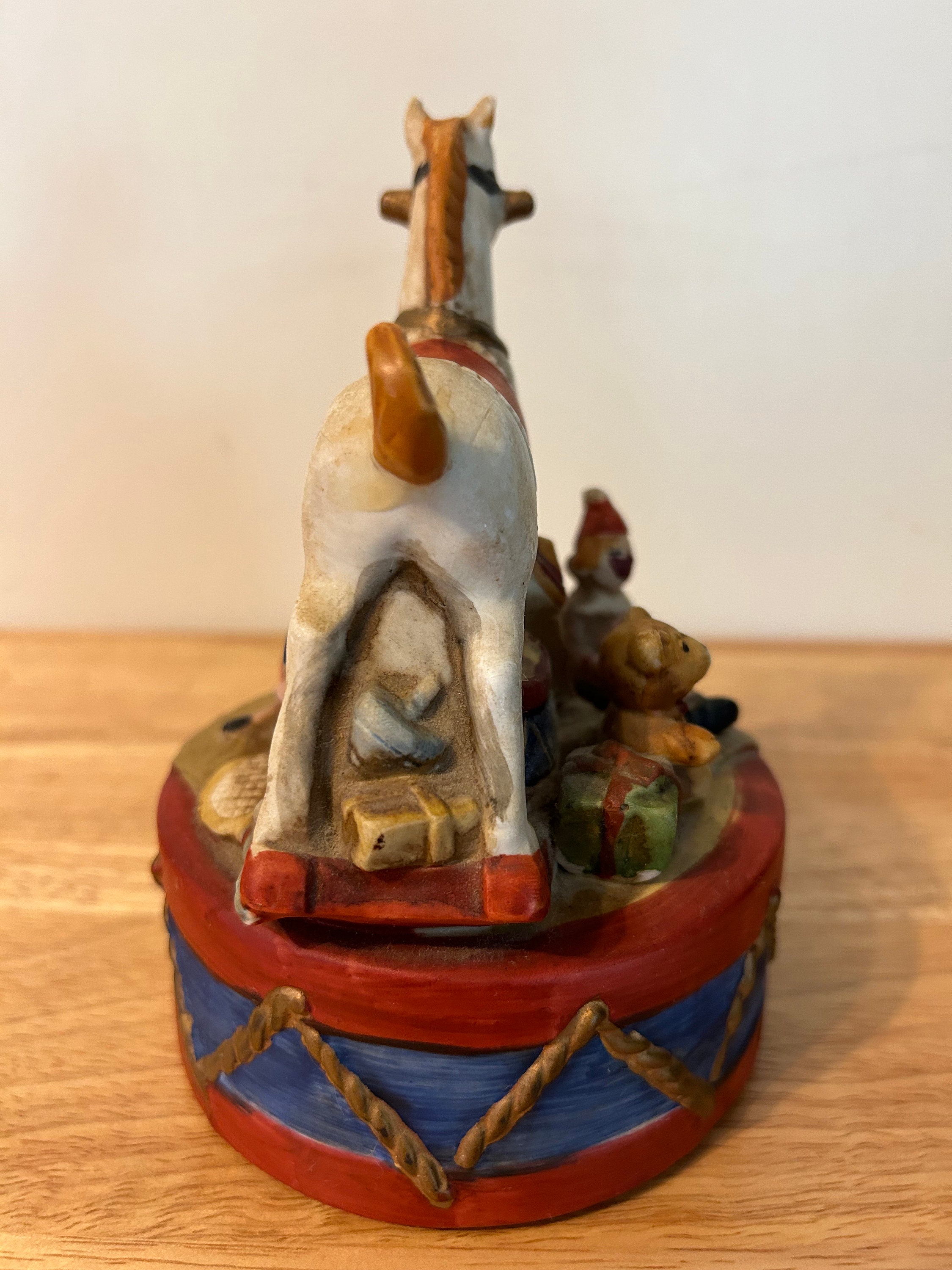 Vintage 1979 Music Box Toyland Song Rocking Horse Toys Teddy Bear Drum ...