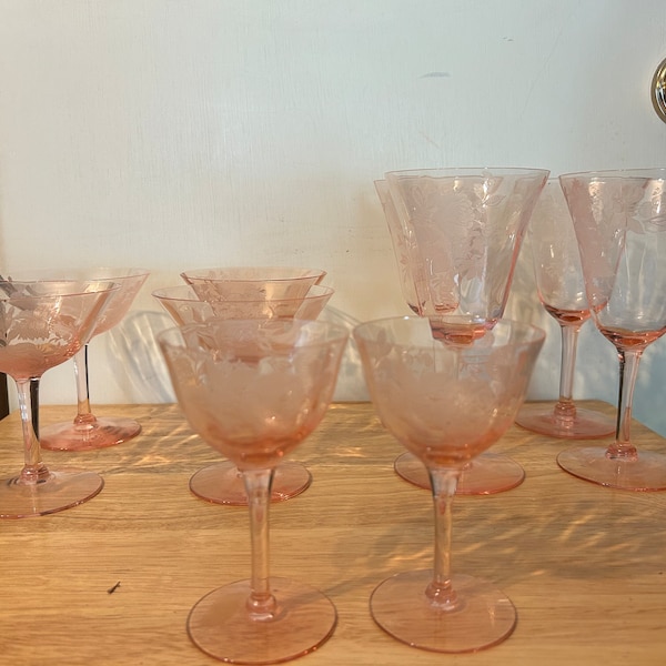 Pink Glassware - Etsy