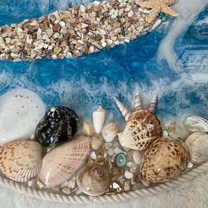 Seashell Mermaid Wall Decor Mosaic Art - Etsy