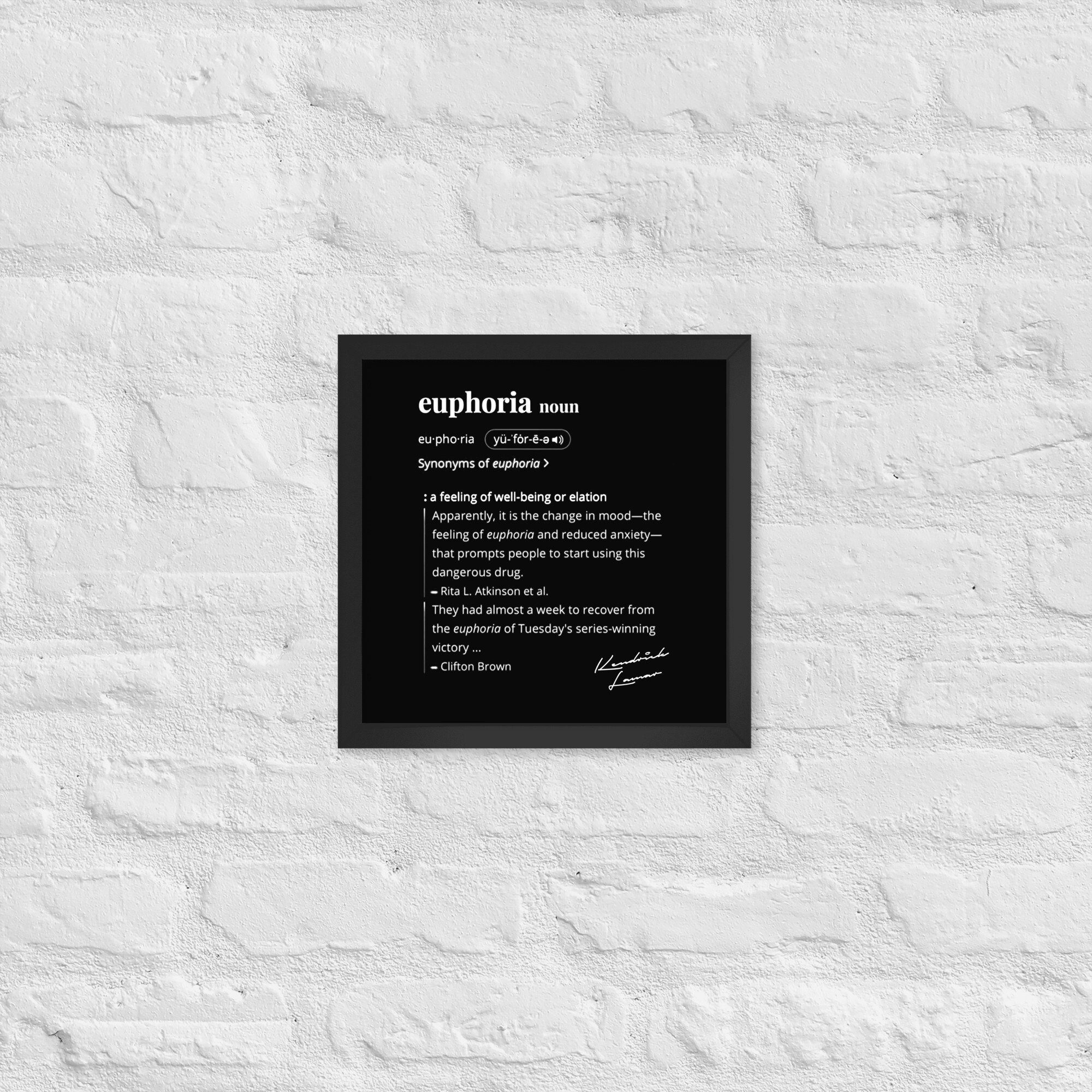 Kendrick Lamar euphoria Framed Poster Kendrick Lamar Rap Art - Etsy