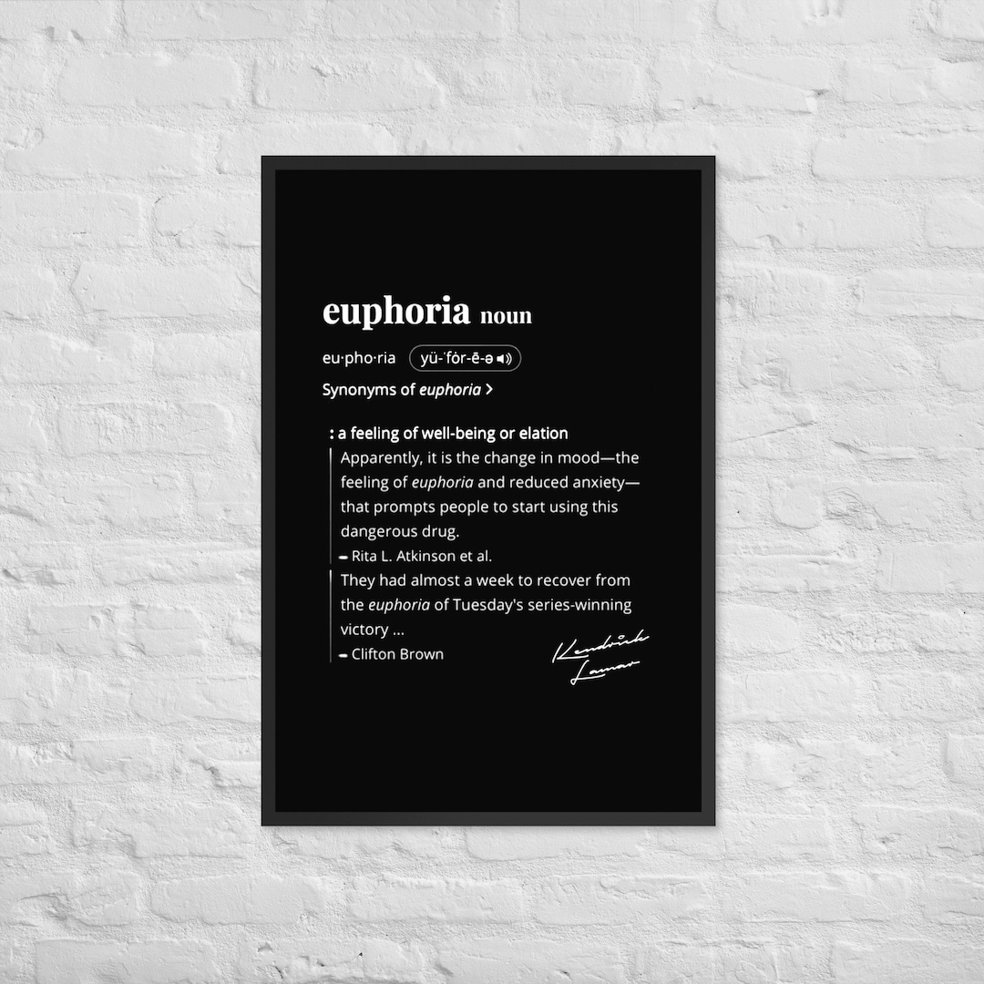 Kendrick Lamar euphoria Framed Poster Kendrick Lamar Rap Art - Etsy