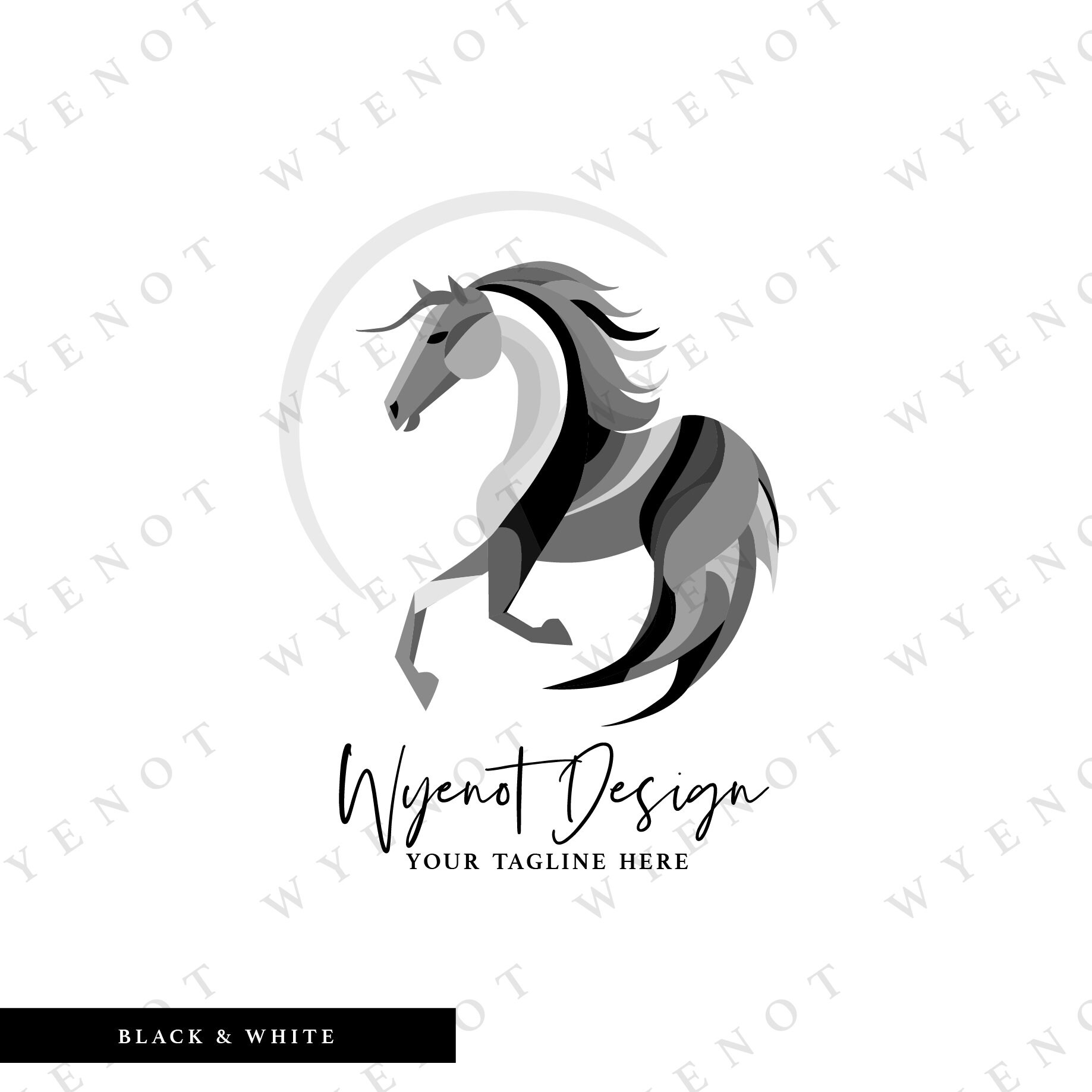 Custom Premade Logo Design Personalized Branding Horse Logo for ...
