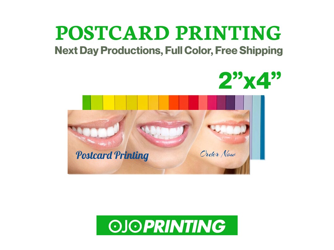 2x4 Postcard Printing Full-color Printing Free - Etsy