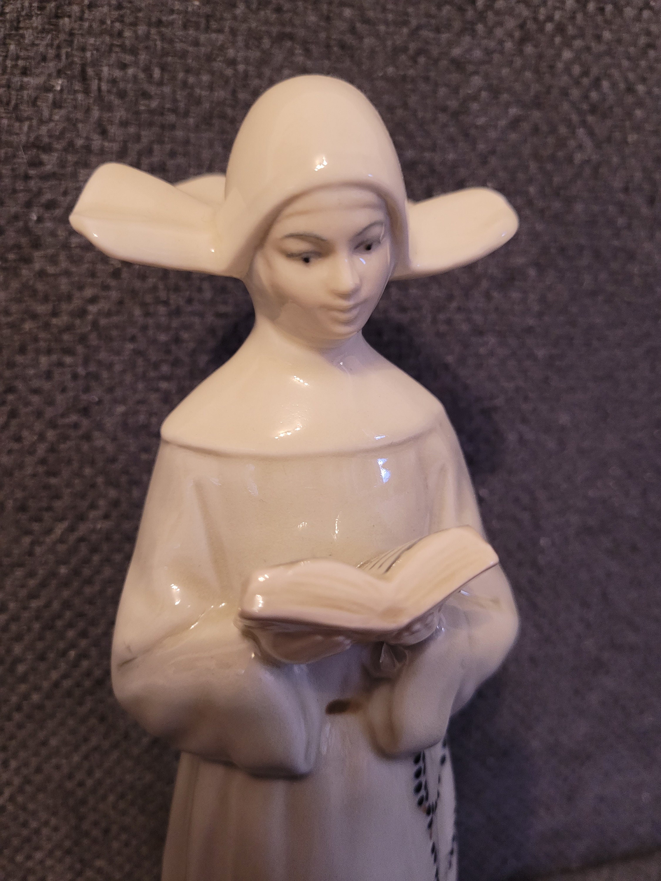 A Rare Lean Porcelain Figurine of a Nun - Etsy