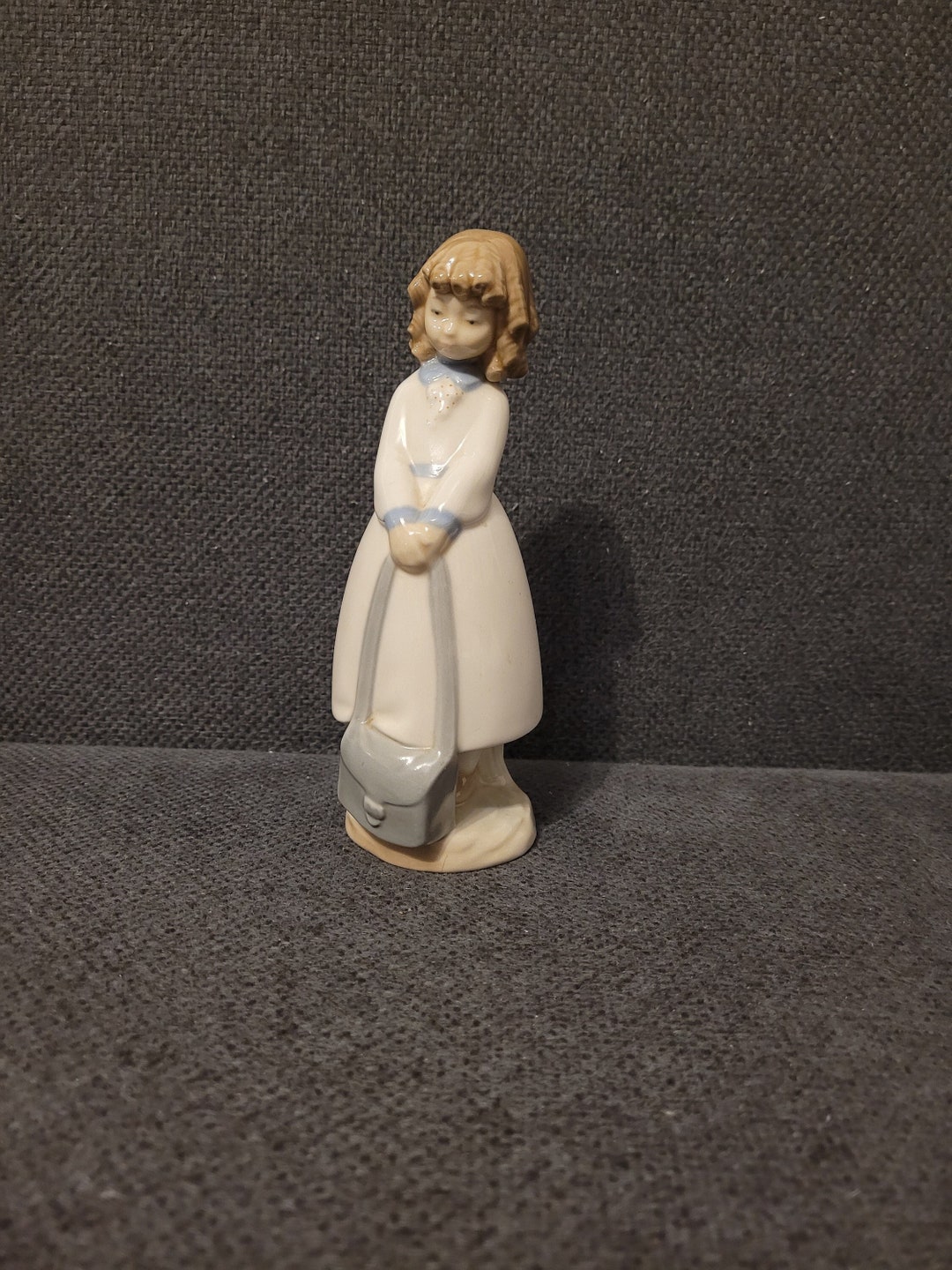 Zaphir Figurine Vintage Girl With Handbag Porcelain Made in Spain - Etsy