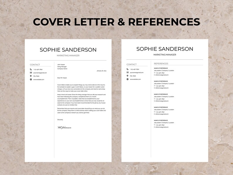 Resume Template Google Docs CV Template Bundle Word CV - Etsy