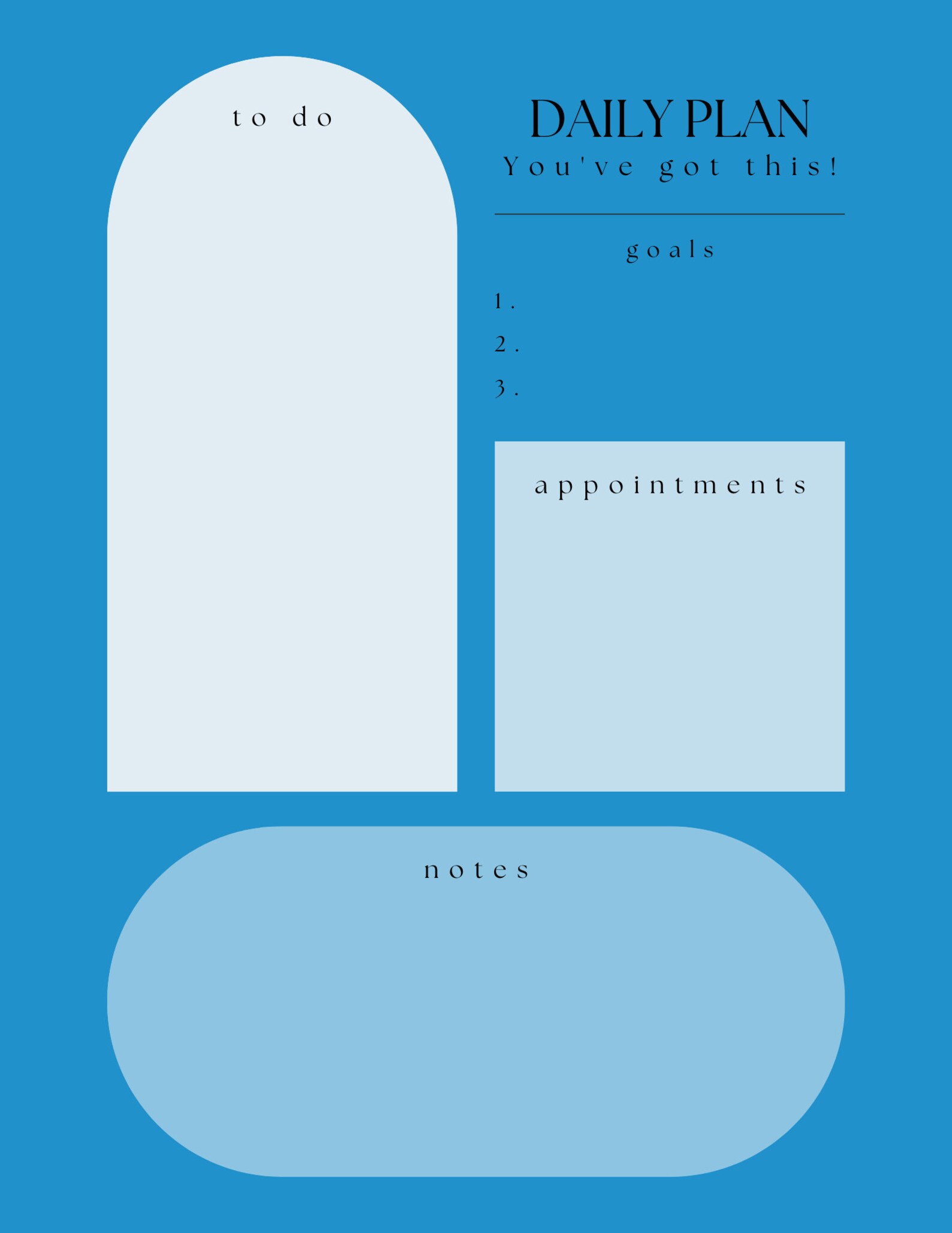 Modern Daily Planner Instant Download Digital Printable - Etsy