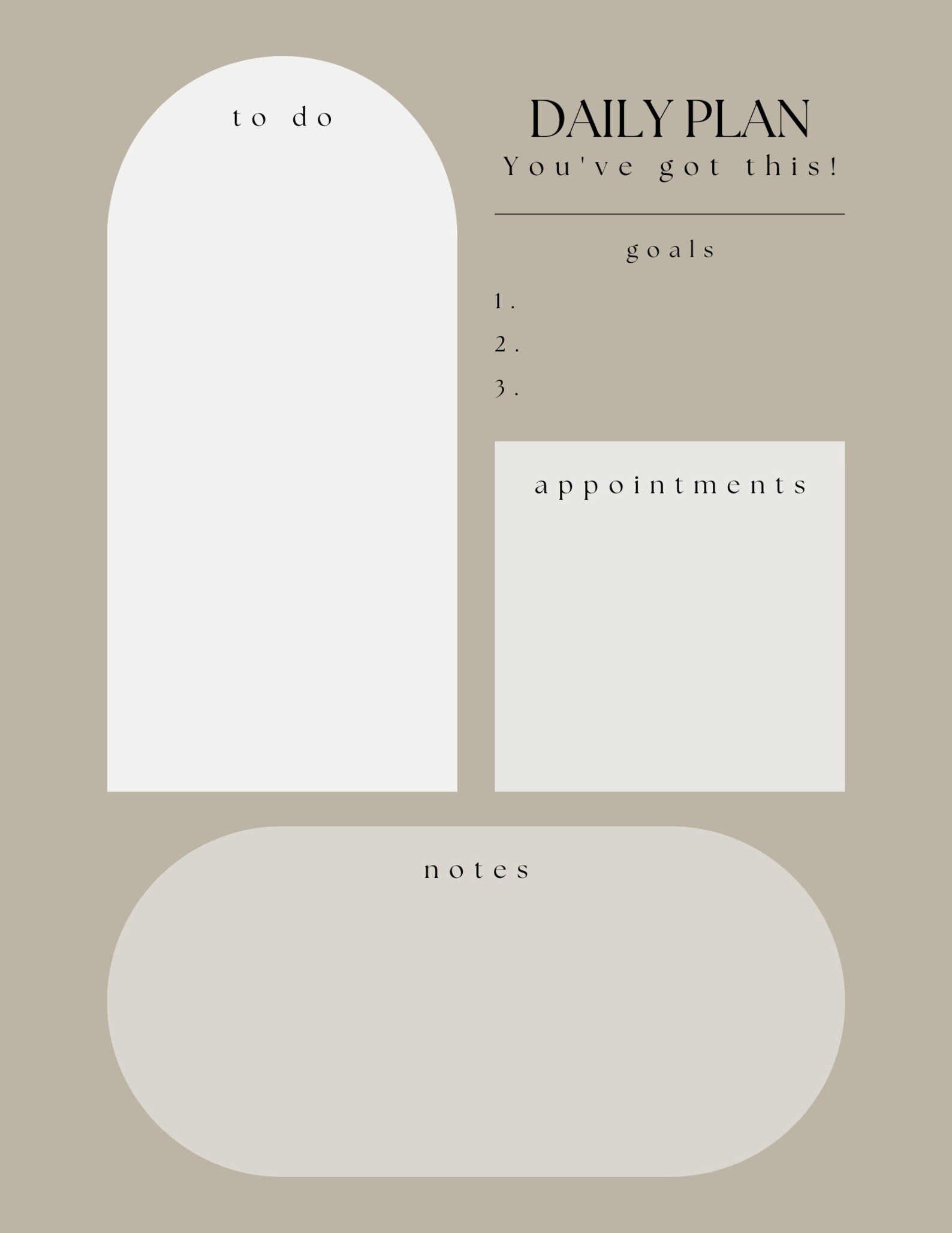 Modern Daily Planner Instant Download Digital Printable - Etsy