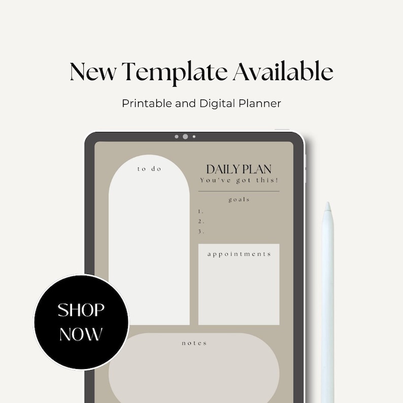 Modern Daily Planner Instant Download Digital Printable - Etsy