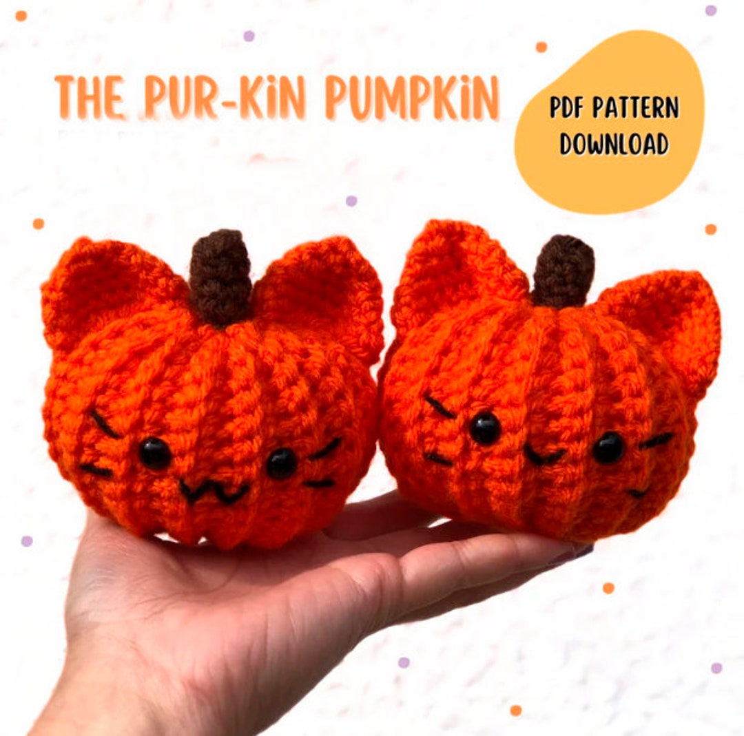 The Pur-kin Pumpkin Cat Crochet. PDF File Pattern Download. - Etsy UK