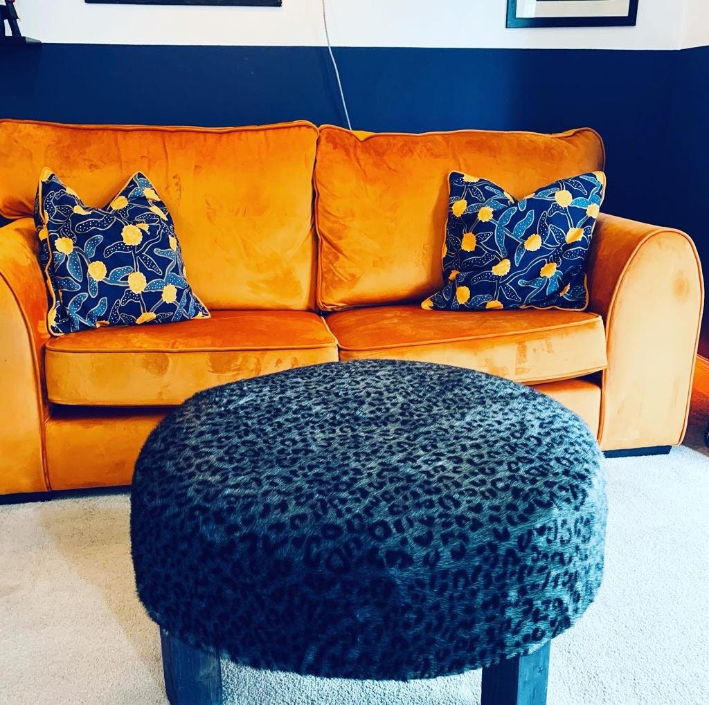 Large Round Footstool - Etsy