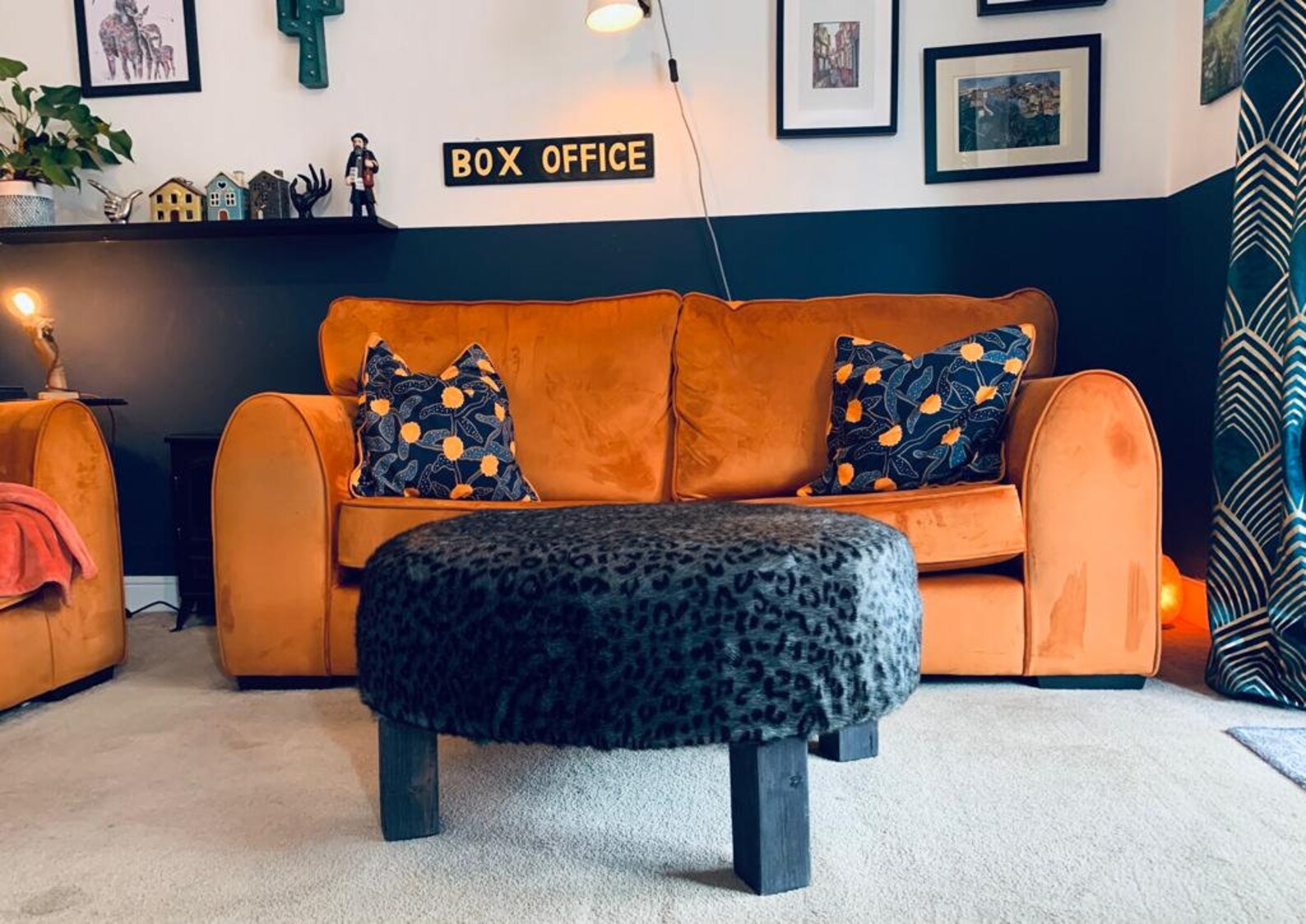 Large Round Footstool - Etsy