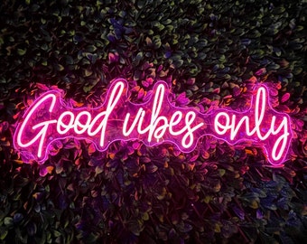 No Bad Vibes LED Neon Sign, Wall Decor, Wall Sign, Neon Lights - Etsy