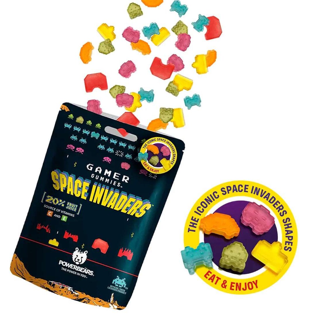 Powerbears Space Powerbears Space Invaders Gummies 125g - Etsy New Zealand