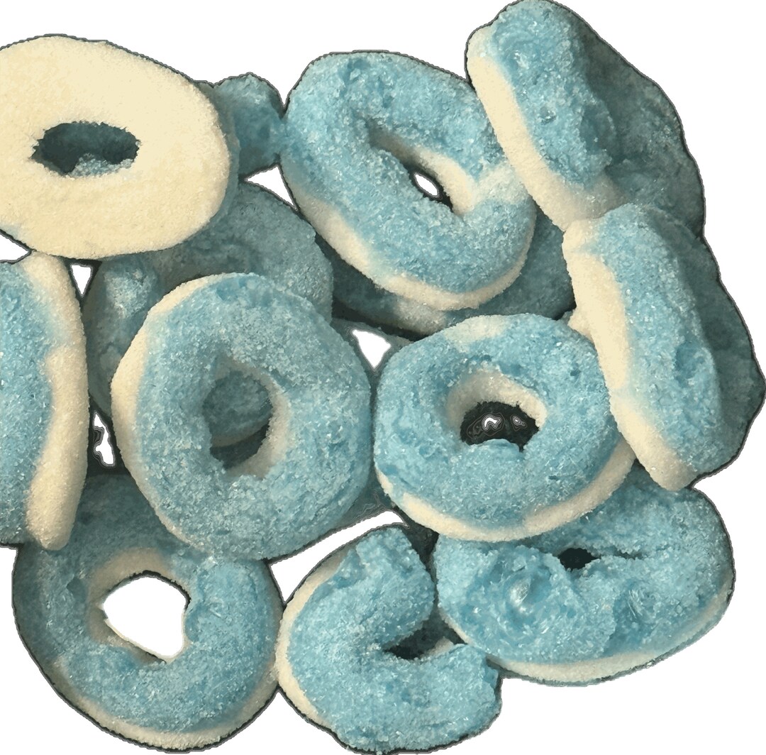 Freeze Dried Blue Raspberry Rings - Etsy UK