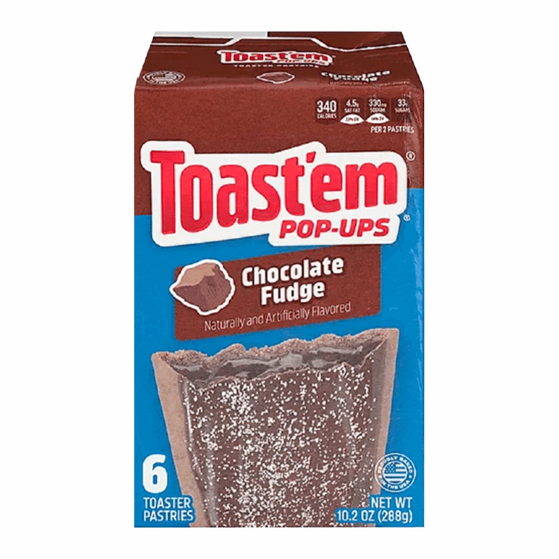 Toast'em POP-UPS Frosted Chocolate Fudge Toaster Pastries 6 Pack 10.2oz ...