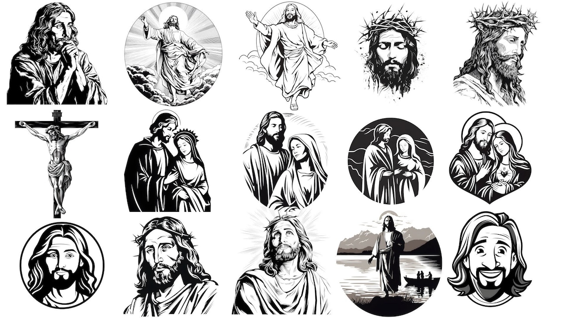 Jesus Bundle 15 PNG SVG Jesus SVG Jesus Png Christian Svg Christian Png ...