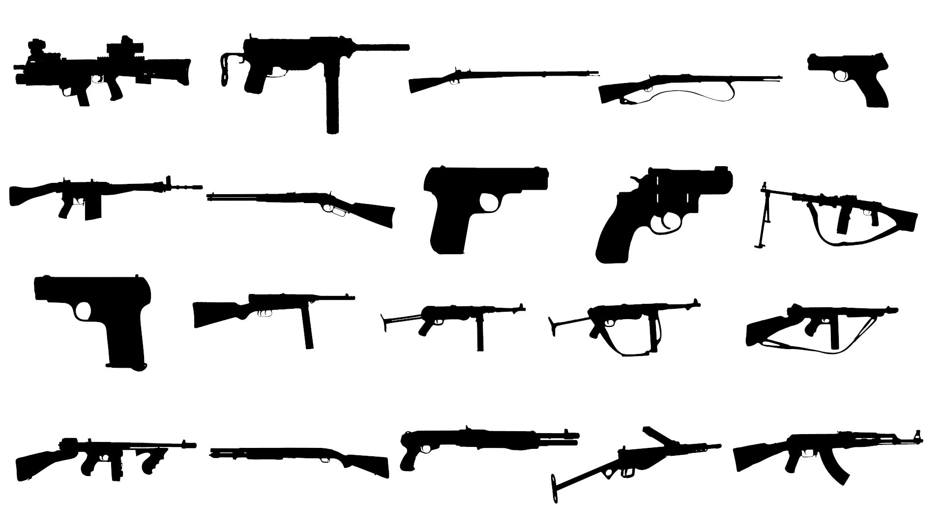 Guns Bundle 60 PNG SVG Military Weapon Svg Pistol Svg Weapon Svg ...
