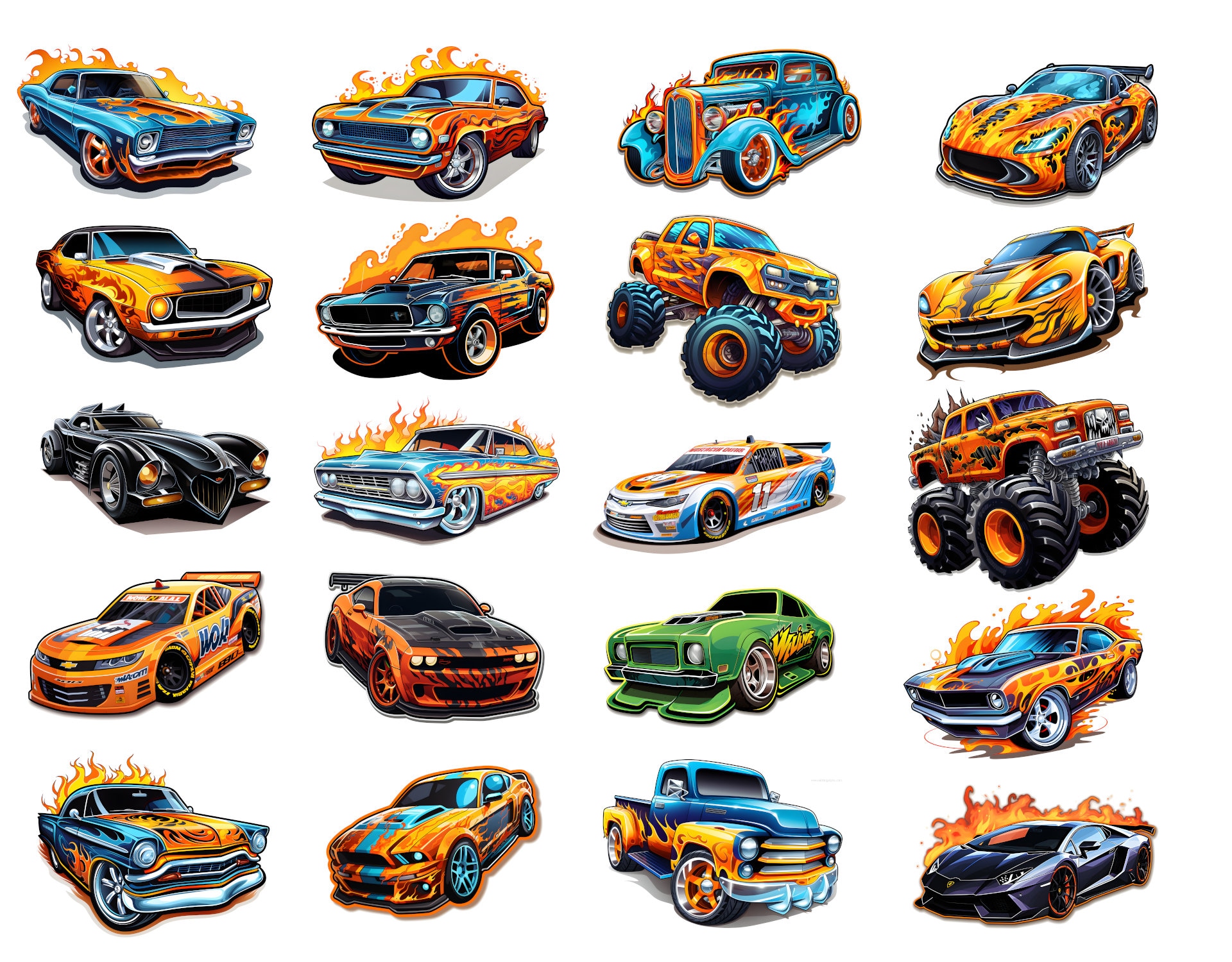 Hot Wheels 20 PNG Bundle Hot Wheels Muscle Car Monster Truck Racer Hot ...